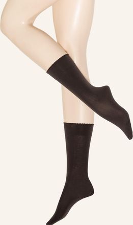 Wolford Fein-Kniestr&uuml;mpfe Velvet De Luxe grau
