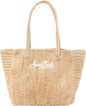 MC2 Saint Barth Femme, Sacs, Beige, Taille: ONE Size Sac &agrave; main mi-long en raphia