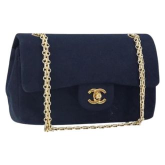 Chanel Pre-owned Baumwoll-Schultertasche - - Pre-owned - Damen - Blau - ONE SIZE