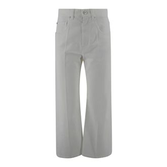 Brunello Cucinelli Femme, Pantalons, Beige, Taille: 36 FR Pantalon Carr&eacute; Court Beige