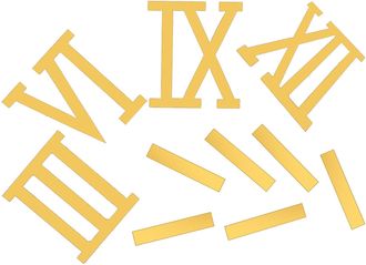 Lurrose 12 Stück Teiliges DIY Wanduhr Zahlen aus Acryl mit Quarzuhrwerk Moderne Vintage Wanduhr Ziffern für Küche Wohnzimmer Selbstklebende Einfache Installat