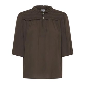 Saint Tropez Damen, Blusen & Hemden, Braun, SGr&ouml;&szlig;e