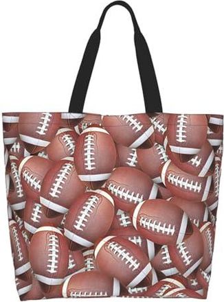 Generic Ballon De Football Am&eacute;ricain Sac Fourre-Tout Imperm&eacute;able Sacs De Courses R&eacute;utilisable Sac Cabas Pour Travail Shopping Quotidienne
