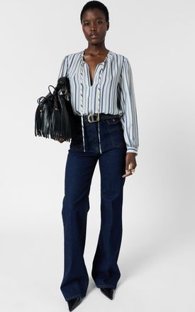 Gerard Darel Blouse fluide imprim&eacute; chainettes - CAMMIE - Naturel