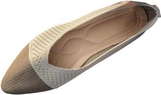 Generic Ballerines plates en tricot &agrave; bout pointu pour femme, l&eacute;g&egrave;res, classiques, respirantes, &eacute;l&eacute;gantes, confortables, &agrave; enfiler, d&eacute;contract&eacute;es, pour le tra
