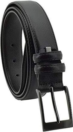 Sergio Tacchini Ceinture pour homme en cuir v&eacute;ritable, Boucle rectangulaire Sans Nickel Moro Head A Seam 120 cm (TG 52-54)