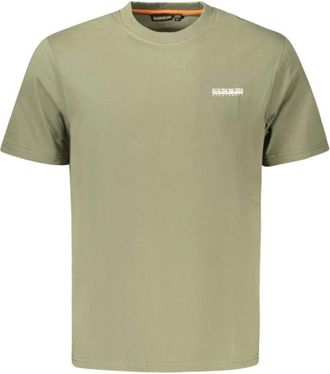 Napapijri Homme, Tops, Vert, Taille: 3XL T-shirt en coton vert