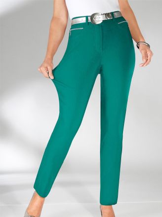 Stehmann Stretch-Hose STEHMANN, Damen, Gr. 104, Langgr&ouml;&szlig;en, gr&uuml;n (smaragdgr&uuml;n), 72% Viskose, 25% Polyamid, 3% Elasthan, unifarben, lang, Hosen, Topseller