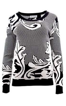 Passioni Strickpullover mit zweifarbigem modernen Jacquard