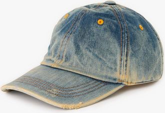 Acne Studios Casquette en denim d&eacute;lav&eacute; de coton
