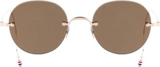 Thom Browne Femme, Accessoires, Blanc, Taille: ONE Size Rimless Oversized