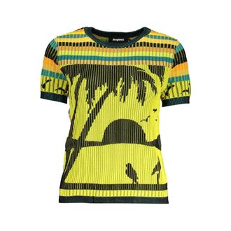 Desigual Gelber Viskose Damen Pullover - - Knitwear - Damen - Mehrfarbig - XL