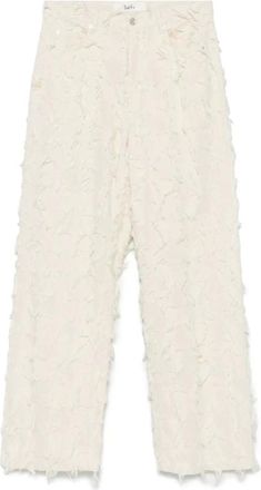 S&eacute;fr Homme, Pantalons, Beige, Taille: W29 Ecru Front Button Jeans Classique Cinq Poches