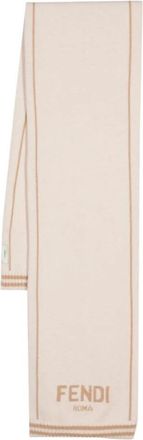 Fendi Roma Leinen Schal - - Accessories - unisex - Beige - ONE SIZE