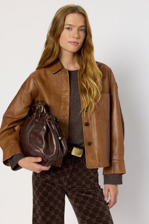 Gerard Darel Veste courte en cuir - JOCYA - Cigare