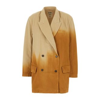 Uma Wang UMA Wang, Femme, Manteaux, Brun, Taille: 40 FR Uw6030 Uw224 Double-Breasted Coat