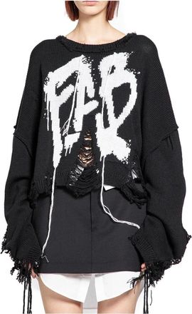 Ssheena Ssheena, Femme, Pulls, Multicolore, Taille: 38 FR Fab Distressed Knit