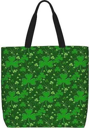 Generic Fond Paillet&eacute; Pour La Saint-Patrick Sac Fourre-Tout L&eacute;ger Tote Bag Grand Sac Fourre Tout Pour Travail Universit&eacute; Gym