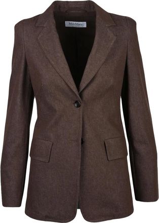 Max Mara Femme, Vestes, Brun, Taille: 36 FR Agguati Blazer en Denim
