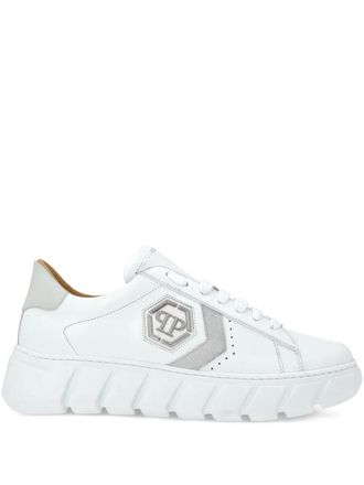 Philipp Plein baskets Hexagon - Blanc