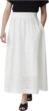 Alpha Studio Femme, Jupes, Blanc, Taille: 38 FR Jupe en Jersey