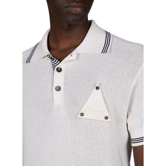 Jacquemus Le Polo Voilier ray&eacute; en soie et coton