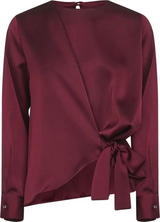 Blanca Vita Asymmetric Wrap Top - - Blouses & Shirts - Damen - Braun - S