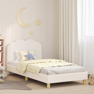 vidaXL vidaXL Cadre de lit pour enfants avec t&ecirc;te de lit Cr&egrave;me 90 x 190 cm