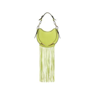 Roberto Cavalli Fringe Crescent Schultertasche - - Bags - Damen - Gr&uuml;n - ONE SIZE