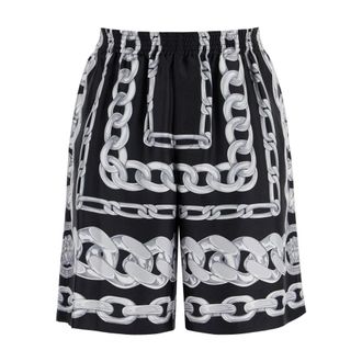 Versace Chain Print Seidenmischung Pyjamahose - - Shorts - Herren - Schwarzk - M
