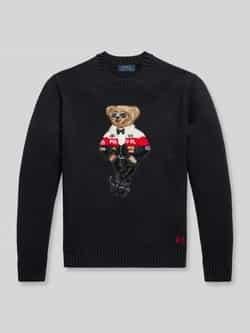 Polo Ralph Lauren Pullover mit B&auml;ren-Intarsie