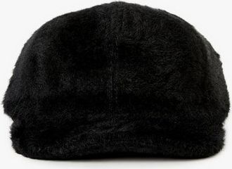 Au Printemps Paris Kunstpelzkappe - schwarz
