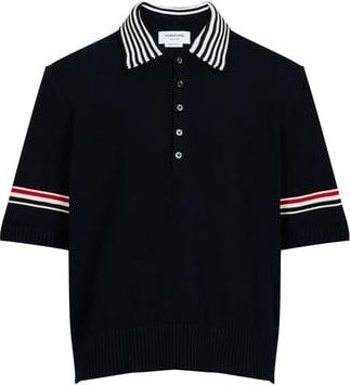 Thom Browne Polo droit manches courtes en maille