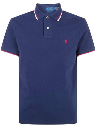 Ralph Lauren Short Sleeves Knit Contrast Polo Shirt