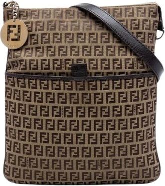 Fendi Sac bandouli&egrave;re Pre-owned en toile - Femme - Pre-owned - Brun - Taille: ONE Size