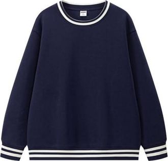 Generic Sweat-shirt confortable &agrave; col rond pour femme, sweat-shirt imprim&eacute; tendance pour femme, automne et hiver, tissu doux et doux pour la peau confortable 