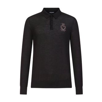 Dolce & Gabbana Stylisches Polo-Shirt - - Tops - Herren - Schwarzk - S
