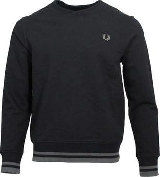 Fred Perry Pull &agrave; col rond pour homme M6588, Noir, S