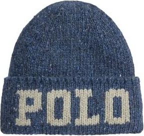 Polo Ralph Lauren Bonnet imprim&eacute; en laine m&eacute;lang&eacute;e