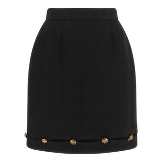 Versace Medusa Head-button Minirock - - Skirts - Damen - Schwarzk - S