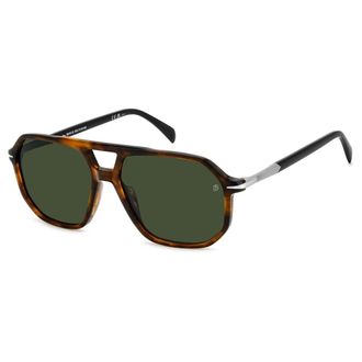 Eyewear by David Beckham Vintage Eckige Sonnenbrille Braun Schildpatt - - Accessories - Herren - Braun - 59 MM