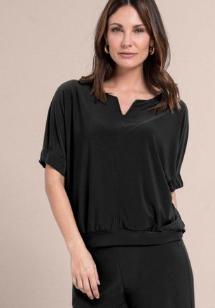 bianca Rundhalsshirt SIA aus weichem Jersey-Stoff