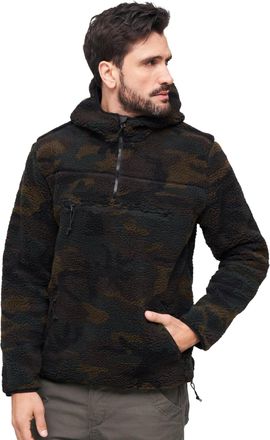 Brandit Teddyfleece Worker Pullover, Farbe: Woodland, Größe: 5XL