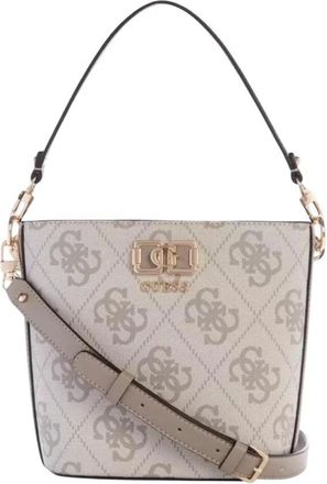 Guess Femme, Sacs, Gris, Taille: ONE Size Sac &agrave; main avec bandouli&egrave;re et poches multiples
