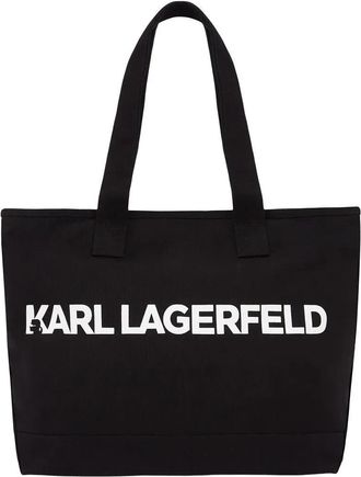 Karl Lagerfeld Shopper - Extra gro&szlig;e Tote Bag mit Logo Shopper - Gr. unisize - in Schwarz - f&uuml;r Damen