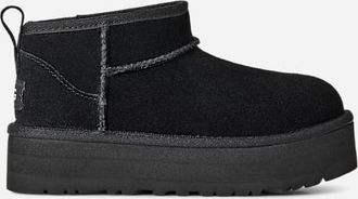 UGG Classic Ultra Mini Plateau-Boot f&uuml;r Kinder | UGG EU in Black, Gr&ouml;&szlig;e Wildleder
