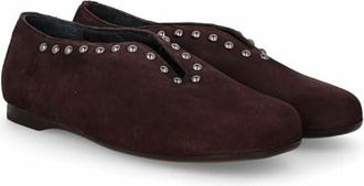 Lince Lince Ballerine avec ornement confortable | Semelle en caoutchouc | Semelle int&eacute;rieure en gel amovible | I53302 | Fabriqu&eacute;es en Espagne, Cuir daim mar