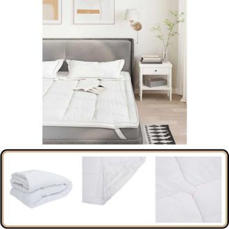 vidaXL Matratzenschoner Weiß 160x200 cm - Vidaxl