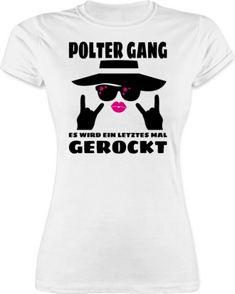 Shirtracer Shirt Damen - JGA Junggesellenabschied - Polter Gang Frauen - Fuchsia/schwarz - XXL - Wei&szlig; - t-Shirts junggesellinnenabschied Bachelorette Party Tshir