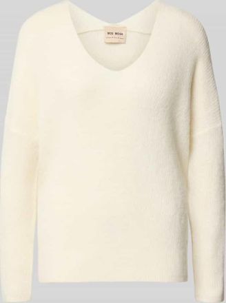 Mos Mosh Strickpullover aus Woll-Mix mit V-Ausschnitt Modell THORA
